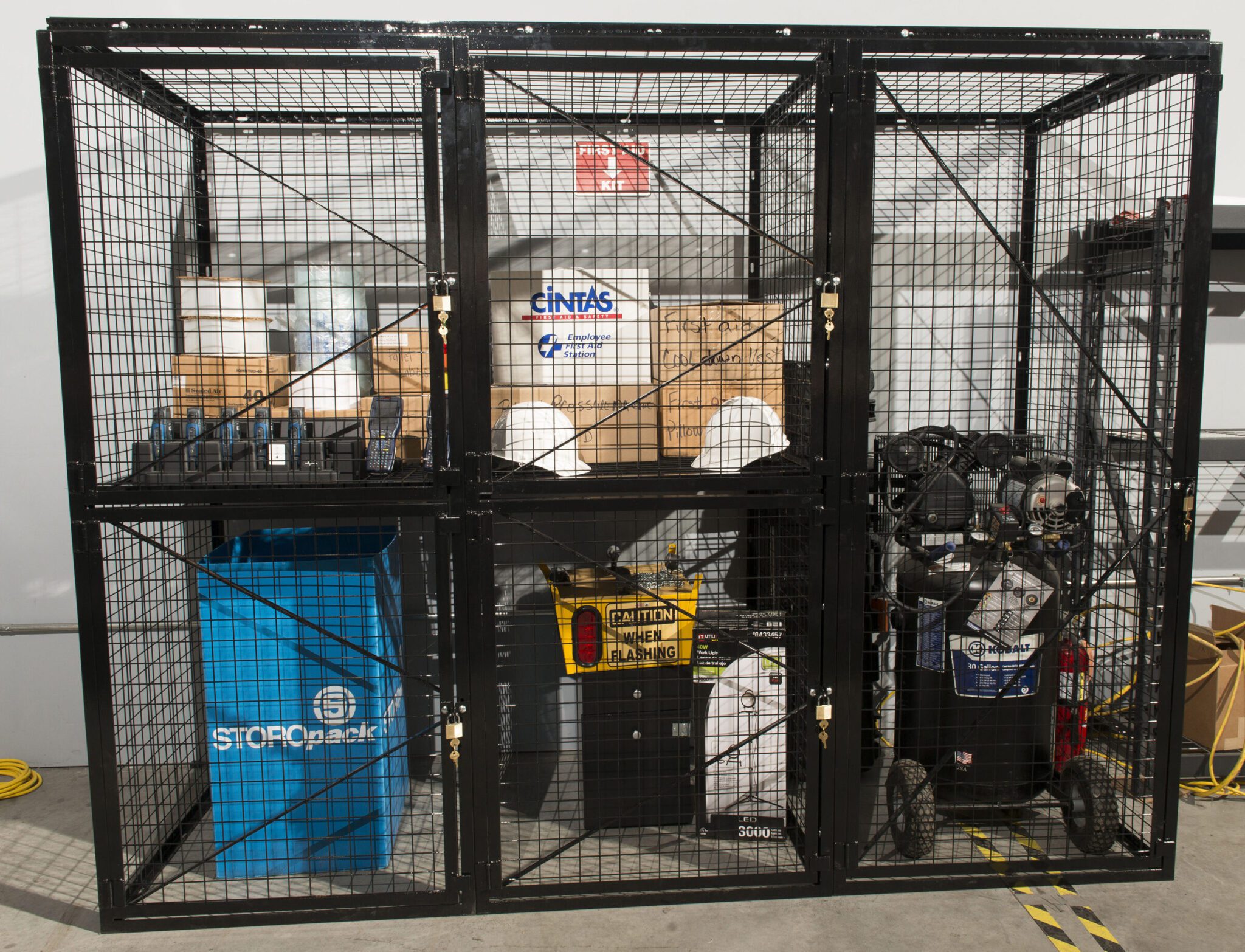 Wire Security Cages, Partitions & Lockers